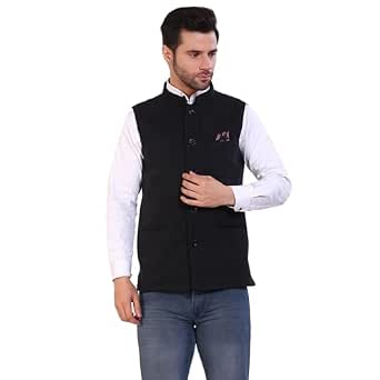 Buy ADL ETHNIC WEAR Tweed Fabric Men's Jawahar Cut Check Print Jacket ...