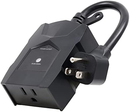 UltraPro Outdoor Light Timer, Dusk-to-Dawn, 1-Outlet Grounded, Simple ...