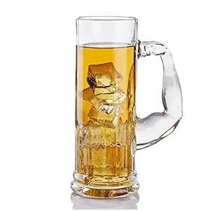 Buy KTC Plus Cool Glass Beer Mug 1 pcs., 600 ml Each, Transparent Serve ...