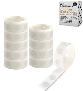 Amazon.com: 1000pcs Clear Glue Point Double Sided Dots Transparent ...