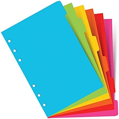 Filofax A5 Brights Register mit 6 Blanko-Registern. : Amazon.de ...