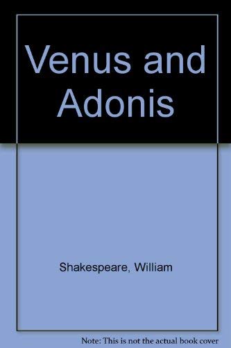 Venus and Adonis: William Shakespeare: 9780854177226: Amazon.com: Books