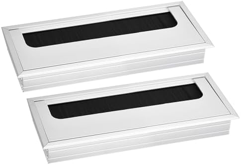 Amazon.com: uxcell 2Pcs Cable Hole Cover 150mm x 70mm Aluminum Alloy ...