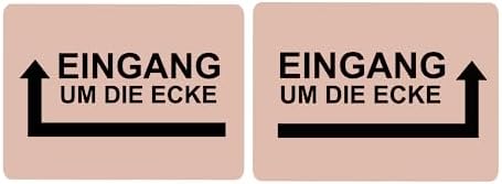 Hinweisschild Eingang um die Ecke Pfeil Links Rechts Selbstklebend ...