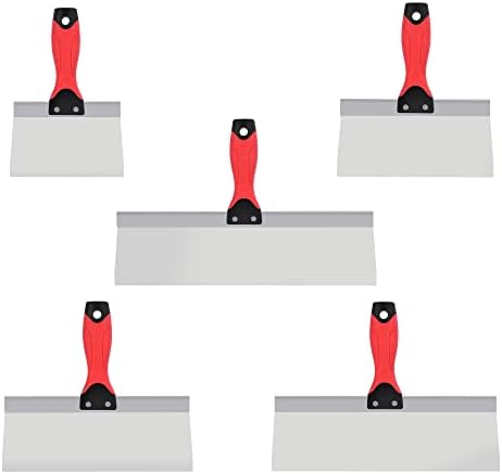 Drywall Taping Knife 5 PCS Stainless Steel Taping Knives, 6"/8"/10"/12 ...