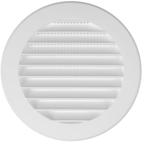 4” Inch / 100 mm Plastic Vent Cover White – Round Soffit Vent – Exhaust ...