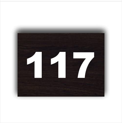 Number - 117, Wooden Number Plate, 18mm Thickness Wood Board,Wood Board ...