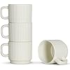 Amazon.com: SHOWFULL Stackable Coffee Mugs Set of 4, 7 OZ Espresso ...
