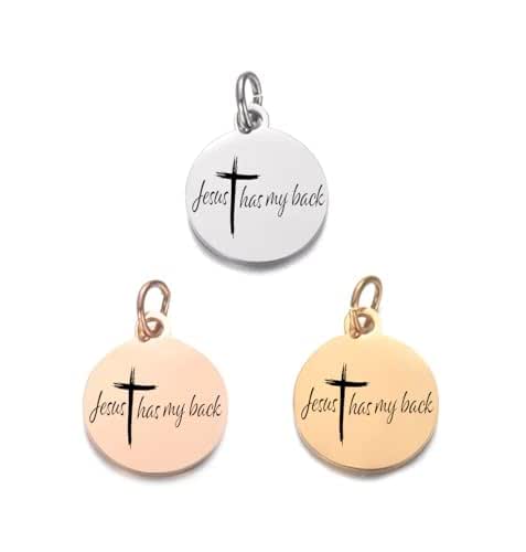 Amazon.com: Jesus Has My Back - Christian Charms - Religious Charms ...