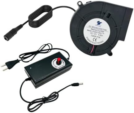 PGSA2Z Blower Fan Set, 97mm x 33mm, 5200RPM, 12V/110V/220V, Variable ...
