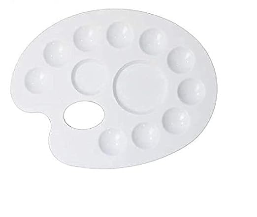 Eclet Large Elliptical Shape Colour Pallete, Paint Mixing Palette ...