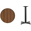 Amazon.com - Flash Furniture 24'' Round Walnut Laminate Table Top with ...