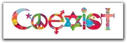 Amazon.com - Coexist - Inspirational Bumper Sticker - Bumper Vinyl ...