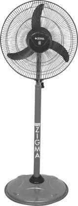 Buy ZIGMA 1625 ISI 400 mm 3 Blade Pedestal Fan (Black, Pack of 1 ...