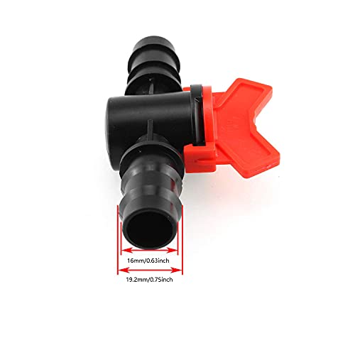 DGZZI Barbed Ball Valve 4PCS 3/4-Inch ID in-Line Ball Valve Shut-Off ...