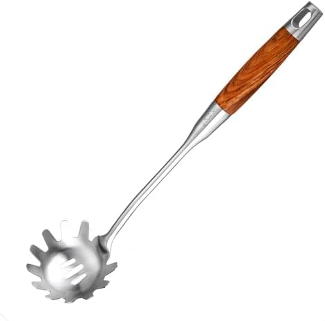 Amazon.com: YENXIKU Spaghetti Spoon Stainless Steel, Metal Pasta Spoon ...