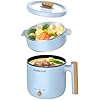 Audecook Hot Pot Electric with Steamer, 1.8L Portable Mini Travel ...