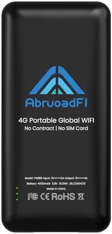 AbruoadFI Mobile Hotspot Device, Worldwide Portable WiFi Box with High ...