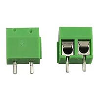 Tegg 20 PCS 5mm 2 Pin Screw Terminal Block Connector PCB Mount for ...