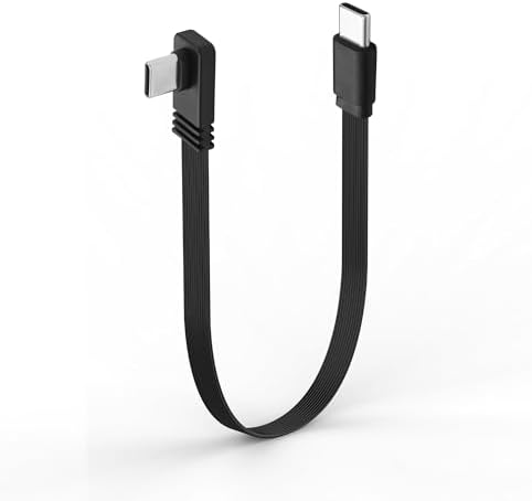 Amazon.com: JSADZKJ Right Angled Short USB C Flat Cable PD 100W Fast ...