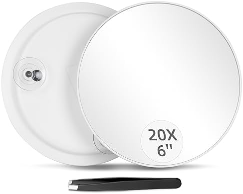 Amazon.com : 20X Magnifying Mirror and Tweezers Kit, 6 Inch Round ...