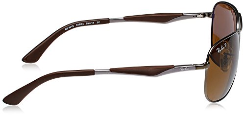 Buy Ray Ban Aviator Sunglasses (Gun Metal and Brown) (RB-3519-029/83|59 ...