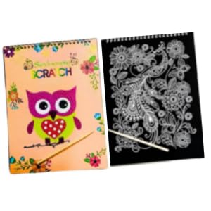 TUKLOZ Scratch Paper Book Colorful Magic Scratch Art Learning ...