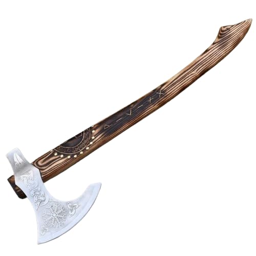 Amazon.com: 24'' Custom Hand Forged Viking Axe Real, Tomahawk Viking ...