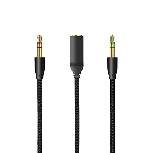 Arzweyk Headset Y-Splitter Audio Cable, 3.5mm 2-in-1 Gaming PC ...