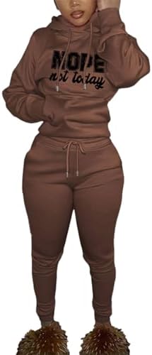 KANSOON Sweat Suit for Women 2 Piece Set Print Long Sleeve Hoodie ...