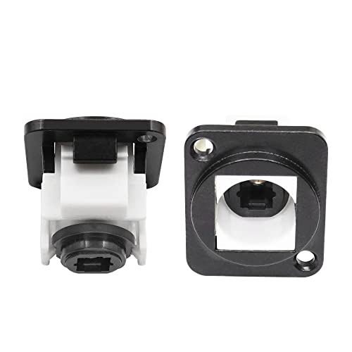 QIANRENON Toslink Audio Fiber Optic Adapter Connector Female to Female ...