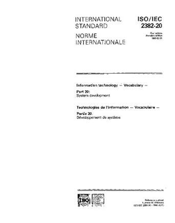 ISO/IEC 2382-20:1990, Information technology - Vocabulary - Part 20: System development | Amazon ...