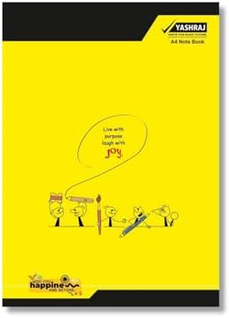 YASHRAJ A4 Notebook | Premium White Paper 8 Copy | Soft Cover Writing ...
