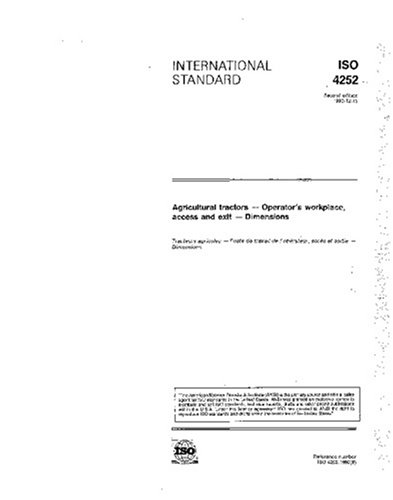 ISO 4252:1992, Agricultural tractors - Operators workplace : Amazon.in ...