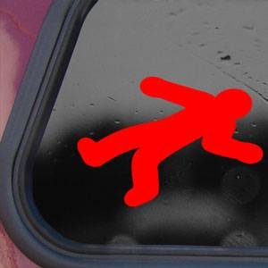 Amazon.com: Dead Body Outline Red Decal Sticker Wall Laptop Die-cut Red ...