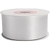 Amazon.com: VATIN Solid Color Double Faced White Satin Ribbon 2" Wide ...