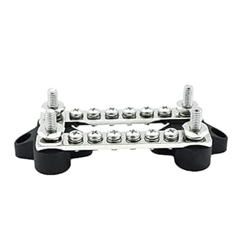 Dual Row Bus Bar Electrical Terminal Junction Box 12V 150A 4 Studs ...