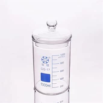 Quaingfair Beaker in Low Form Without spout,Capacity 1000ml,Laboratory Beaker(with lid 1000ml ...