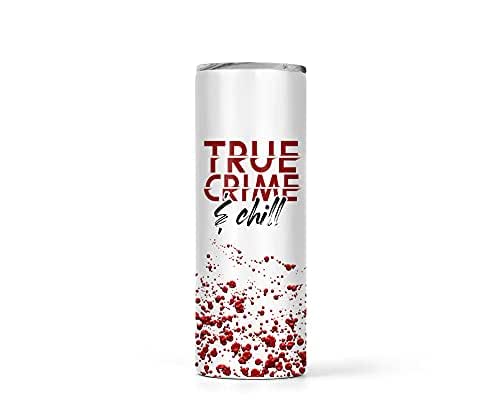 Amazon.com: True Crime and Chill Skinny Tumbler Mystery Criminal Fan ...