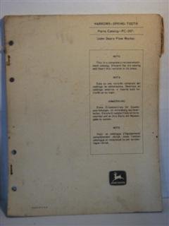 John Deere Harrows spring tooth parts catalog, John Deere plow works by ...