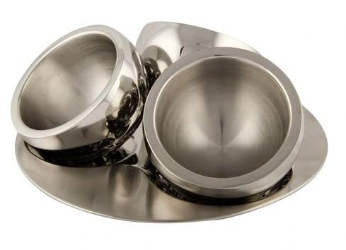 Buy Olrada Double Wall 3 Piece Tilted Dry Fruits Container Bowl Set ...