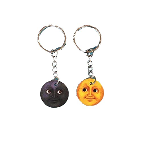 Amazon.com: Moon Emoji Keychain Set : Handmade Products