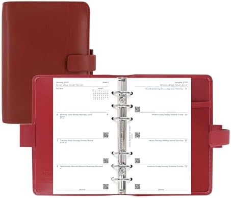 Amazon.com : Filofax Metropol Organizer, Personal Size, Red - Leather ...