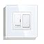 BSEED Schuko 1 Way Wall Socket,Crystal Glass Plate,Recessed Glass ...