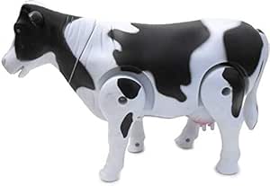 Battery Operated Milk Cow (Walking,Light and Sound) White/Black for ...