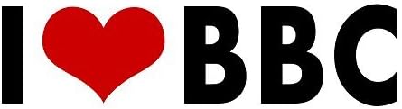 Amazon.com - WitnyStore I Love BBC 8" Long Black Letters on White ...