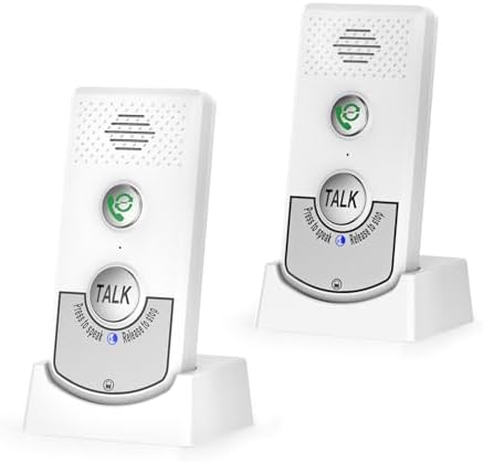 JIAN BOLAND 2 Way Wireless Intercom System for Home-Portable Voice Intercom Doorbell with ...