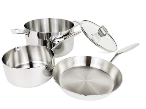 Buy COOKPAD Stainless Steel Cookware Sets, 4 Piece Induction pots and ...