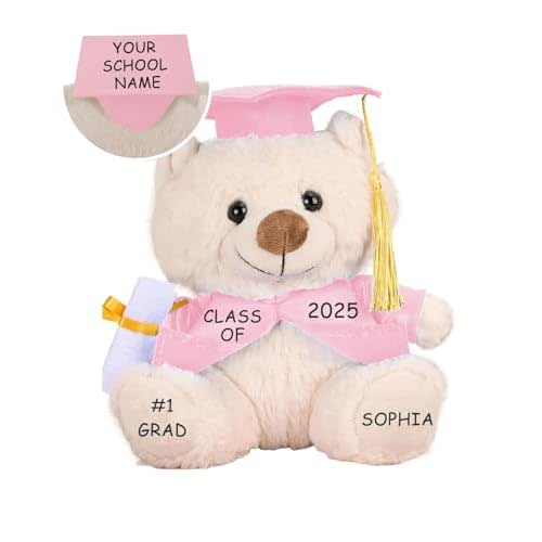 Amazon.com: Personalized Graduation Teddy Bear Gift for Her, Custom ...