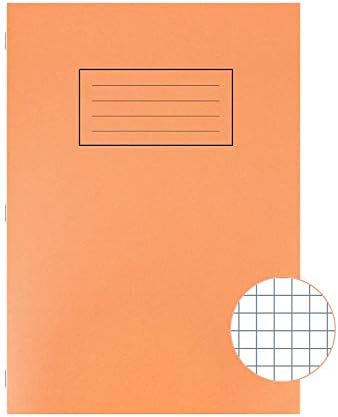 5 Silvine Orange A4 Squared Maths School Exercise Books EX113 : Amazon ...